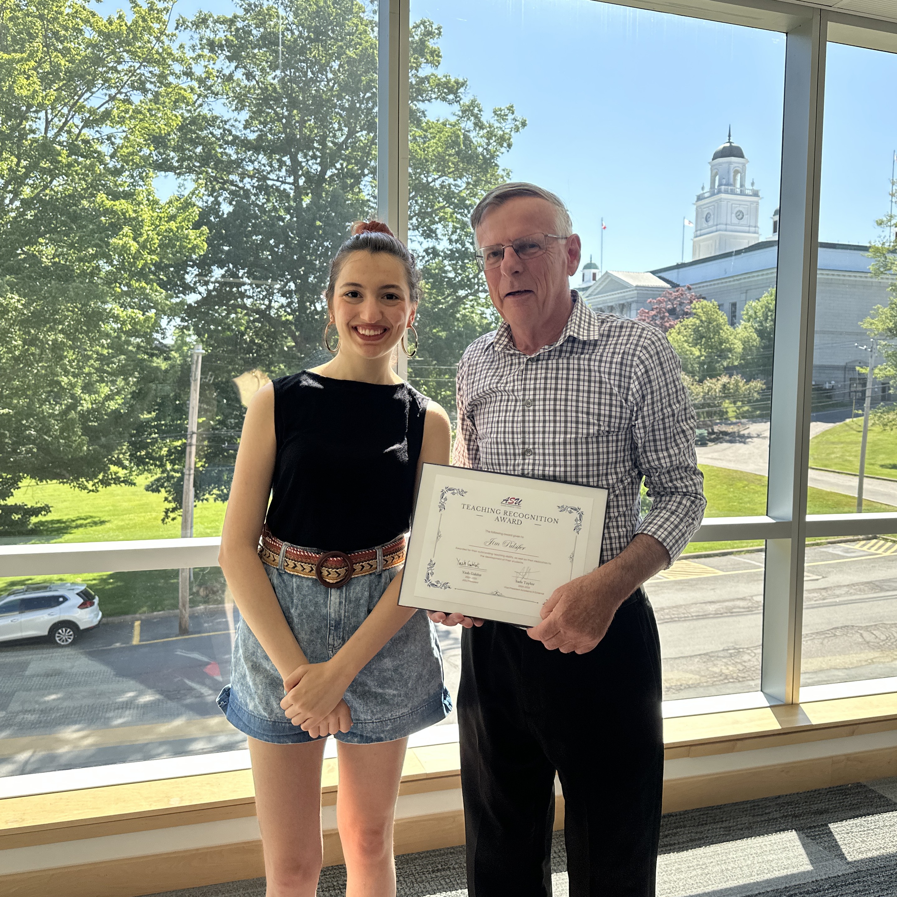 Teaching Recognition Award from the Acadia Students’ Union - Mathematics and Statistics